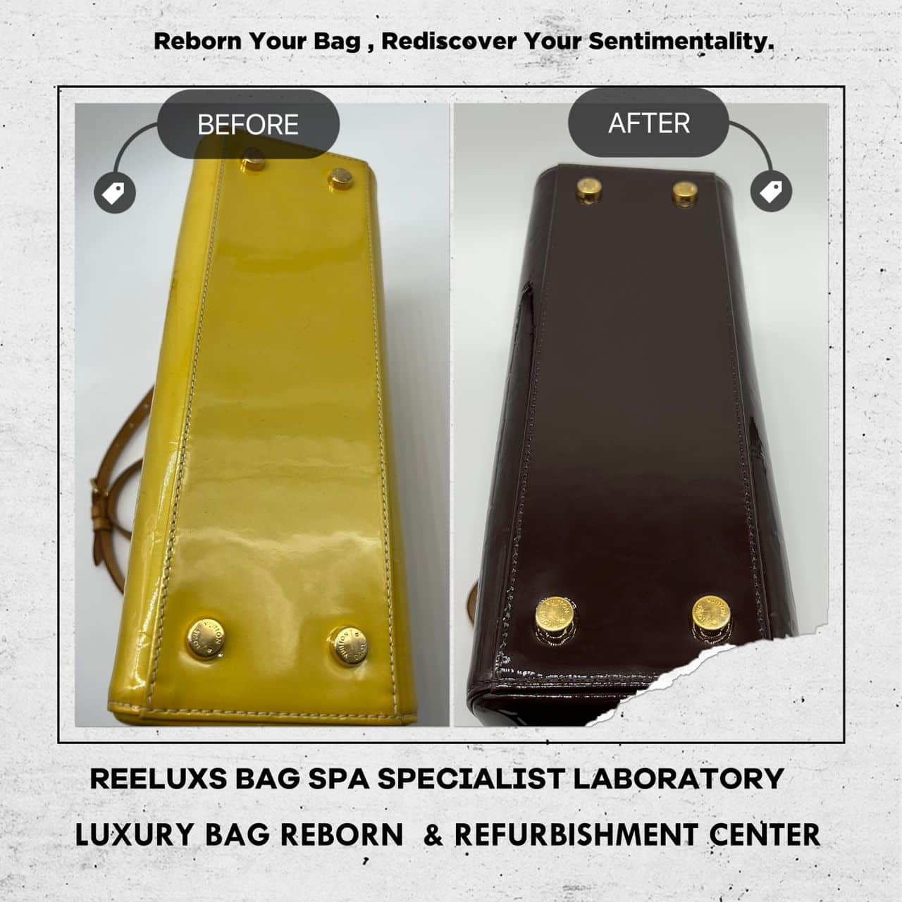 LOUIS VUITTON Vernis Brea Color Oxidation Patent Leather Restoration ...
