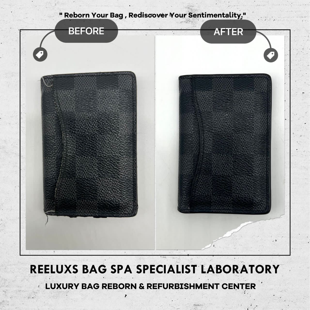 LOUIS VUITTON Men's Organizer Wallet Repair: Oil Edge Damage Replacement