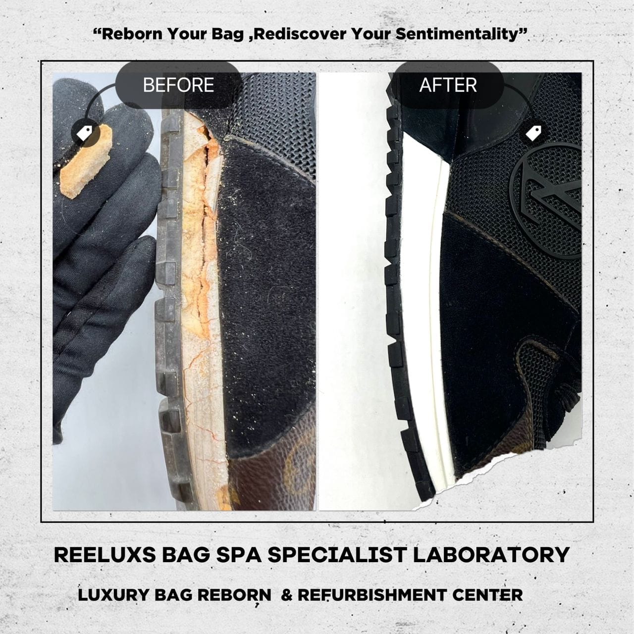 LOUIS VUITTON Shoe Repair: Complete Sole Oxidation Replacement