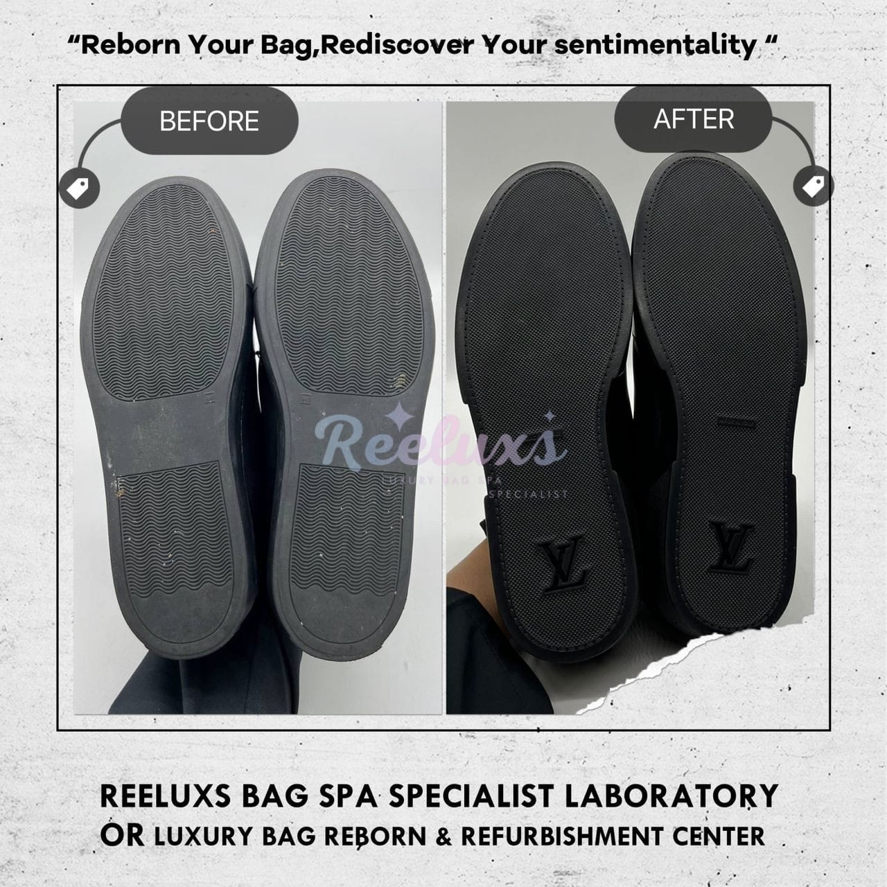 LOUIS VUITTON Shoe Repair: Complete Sole Oxidation Replacement