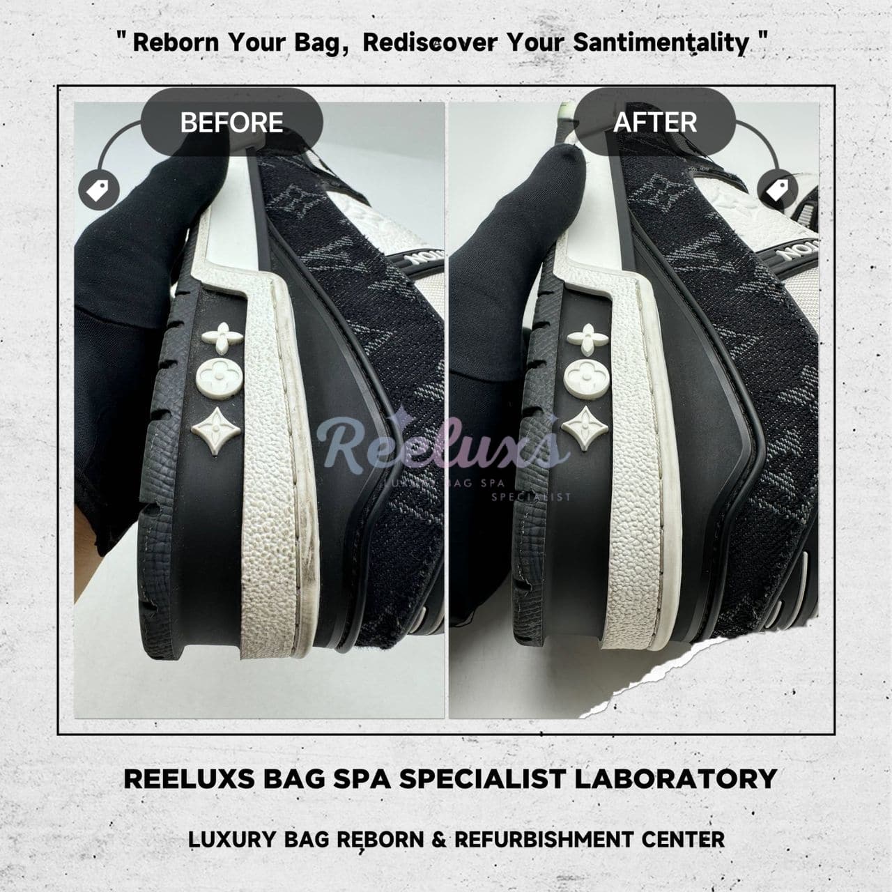 LOUIS VUITTON Shoe Repair: Complete Sole Oxidation Replacement