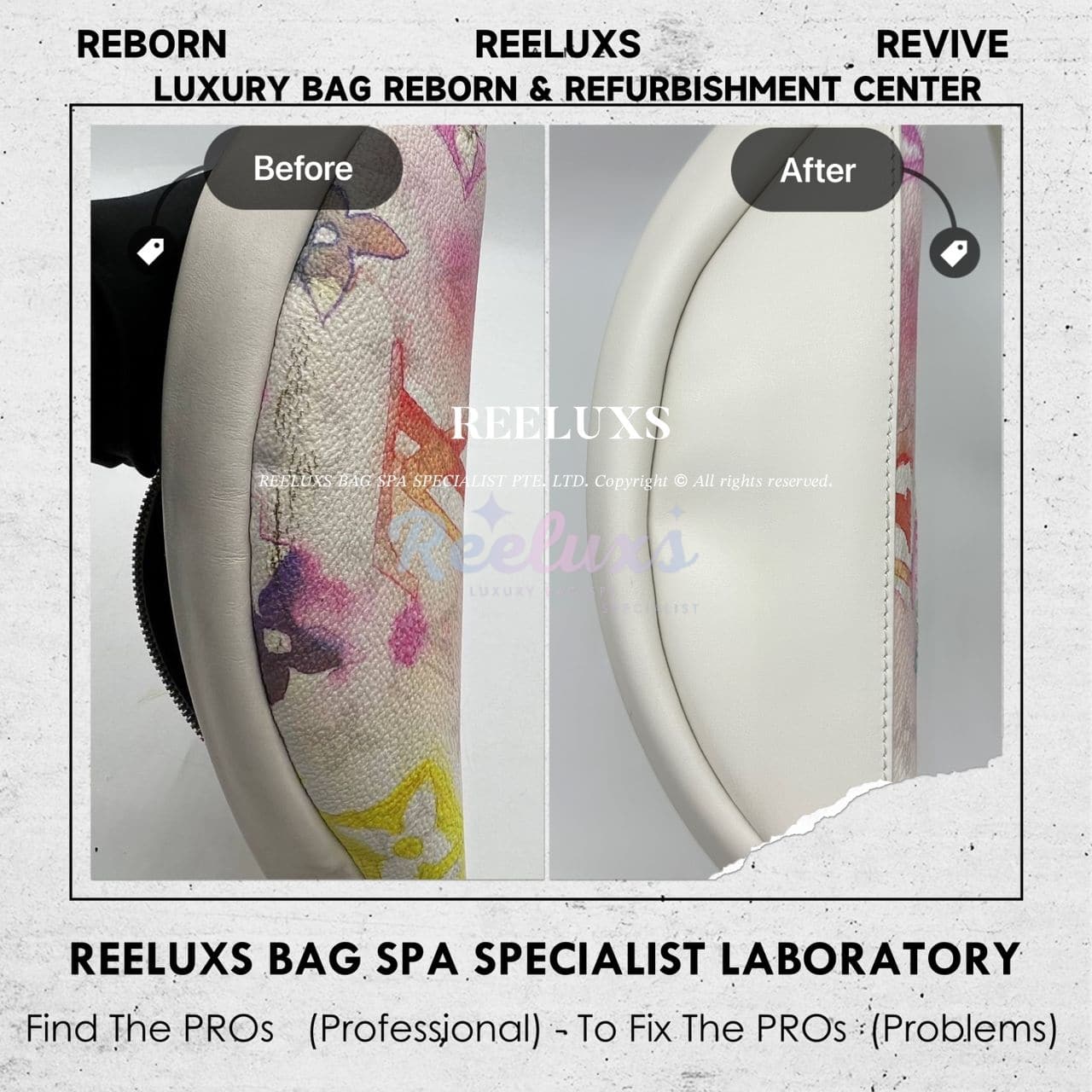 LOUIS VUITTON Discovery Watercolor Bumbag Canvas Cracked & Damaged Peel ...
